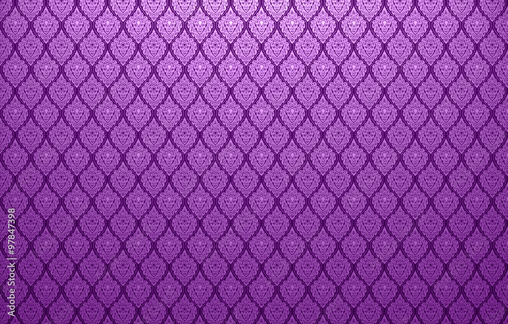 Background of Thai style fabric pattern with purple ภาพถ่ายสต็อก ...