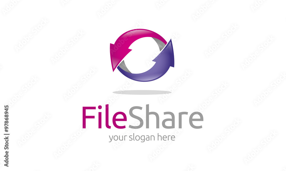 File Share Logo Stock Vector | Adobe Stock
