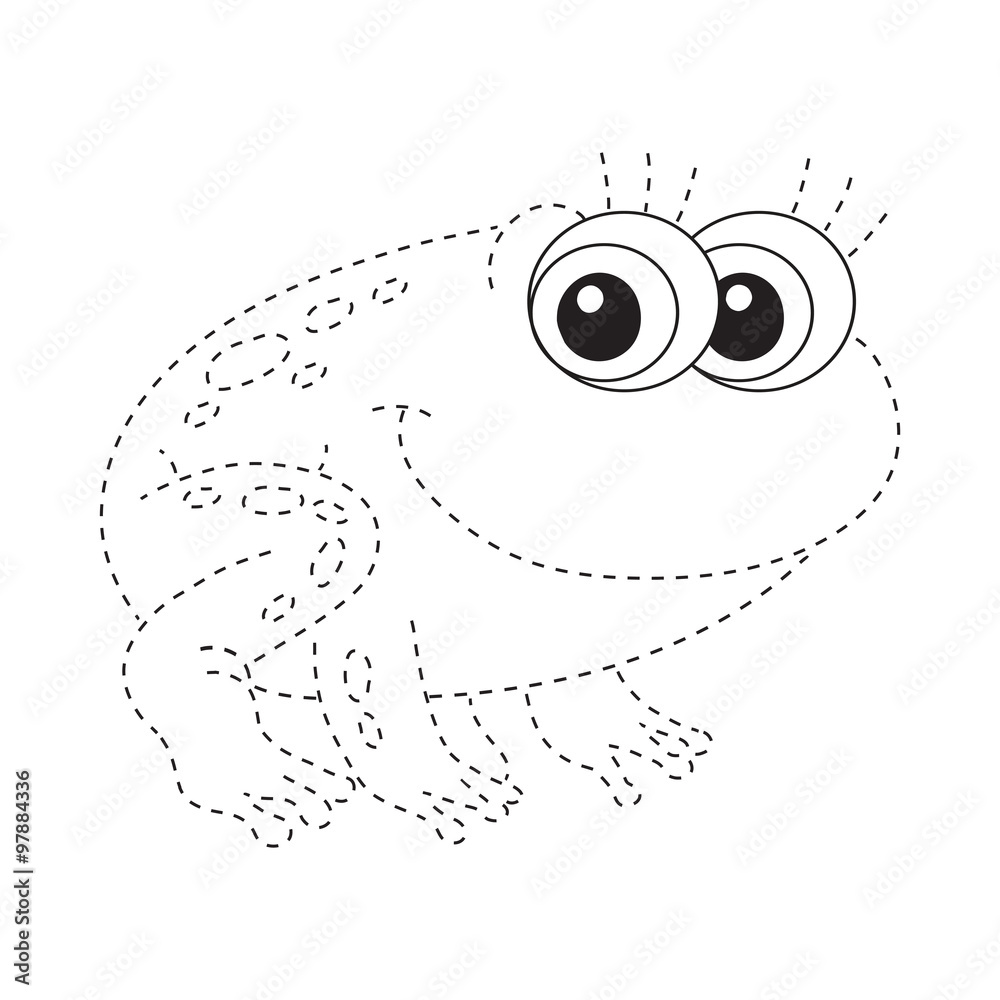 Connect the dots, education game for children (frog) Stock Vector ...