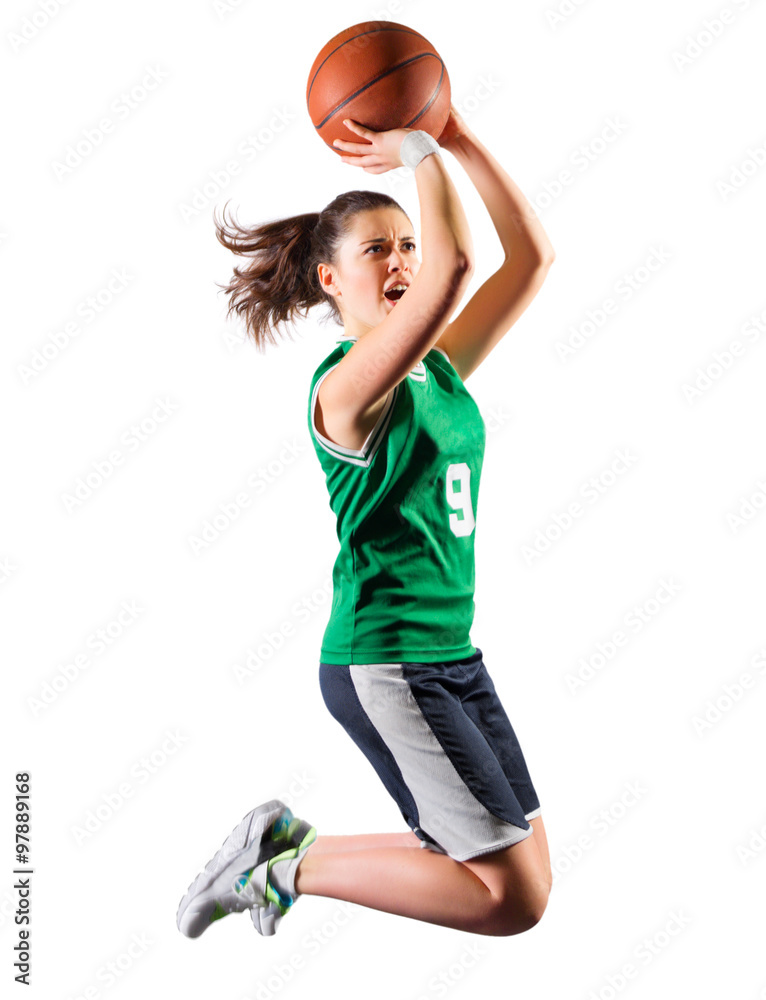 Young girl basketball player Stock Photo | Adobe Stock