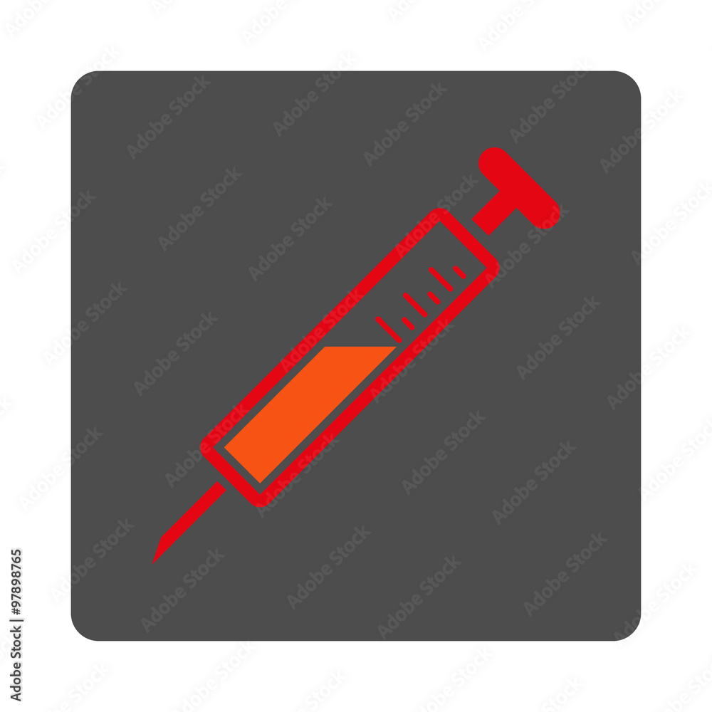 Injection Rounded Square Button Stock Vector | Adobe Stock