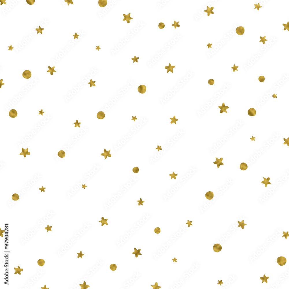 Christmas stars pattern with gold texture Stock Illustration | Adobe Stock