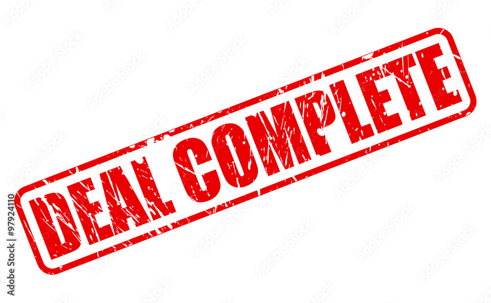 DEAL COMPLETE red stamp text Stock Vector | Adobe Stock