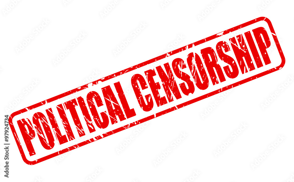 POLITICAL CENSORSHIP red stamp text Stock Vector | Adobe Stock