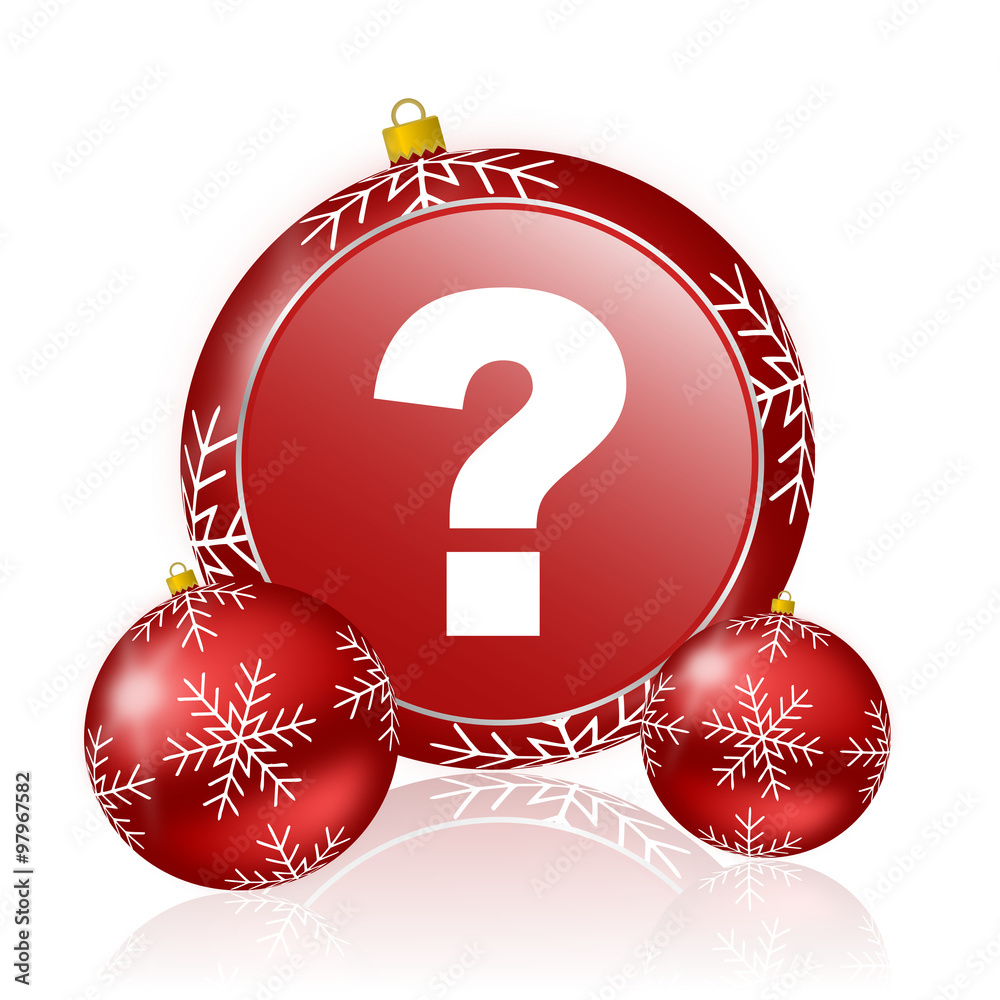 question mark christmas icon Stock Illustration | Adobe Stock