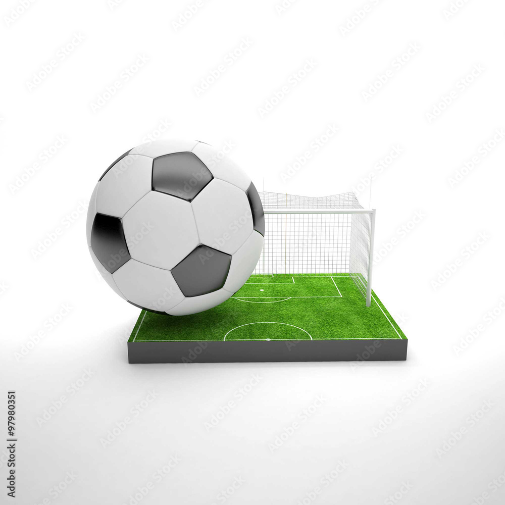 Soccer symbol and icon rendering with isolate background Stock ...