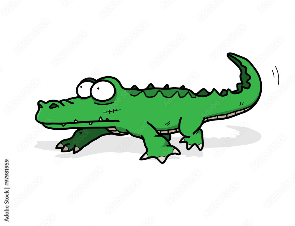 Alligator/Crocodile, a hand drawn vector illustration of an alligator ...