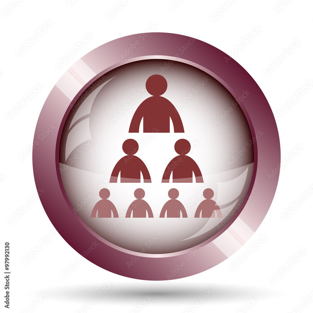 Organizational chart with people icon Stock Illustration | Adobe Stock