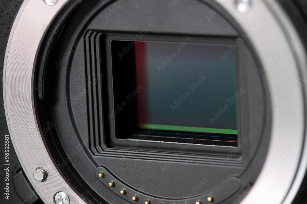 Foto de Digital camera sensor / APS-C CMOS sensor on a mirrorless ...