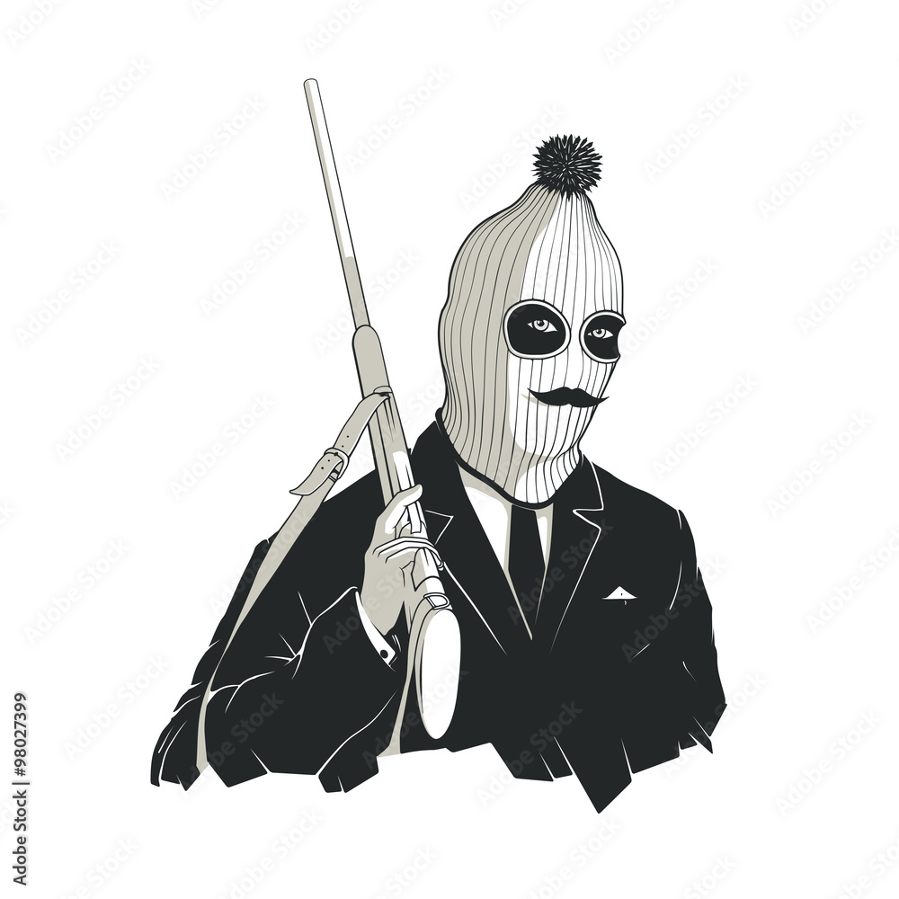 Black Thug With Gun