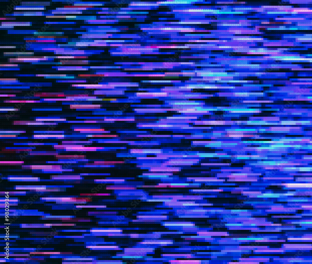 Square vivid 8-bit pixel dot interlaced space stars blast telepo ...