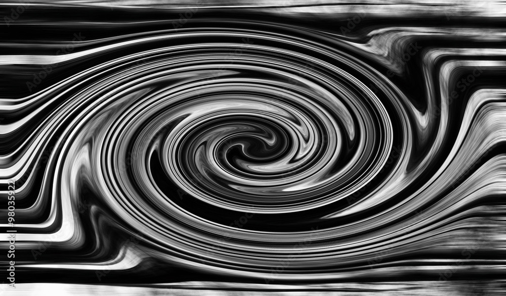 Horizontal Black Swirl
