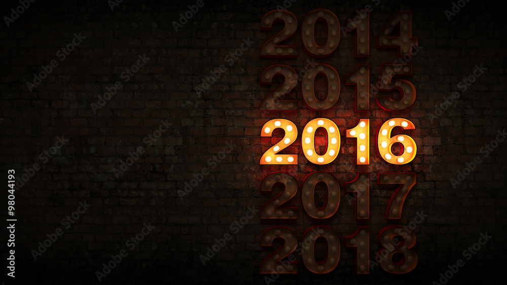 New Year 2016 ilustración de Stock | Adobe Stock