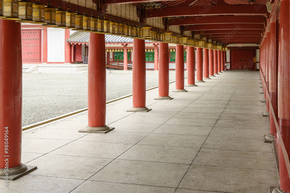 Hallway in Shitennoji Temple in Osaka, Japan Stock Photo | Adobe Stock