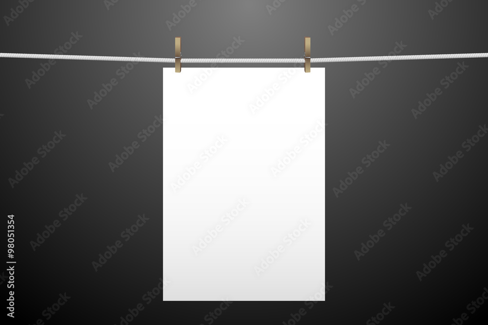 Vertically hanging paper Stock Vector | Adobe Stock