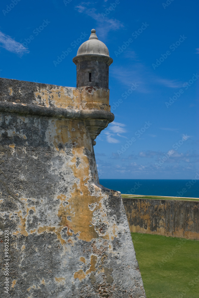 Guerite at old Spanish fort in San Juan, Puerto Rico - architecture ...