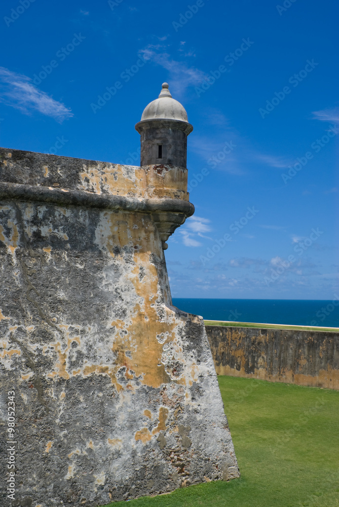 Guerite at old Spanish fort in San Juan, Puerto Rico - architecture ...