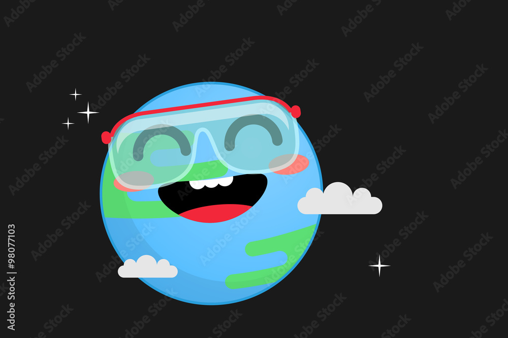 Earth vector illustration Stock Vector | Adobe Stock
