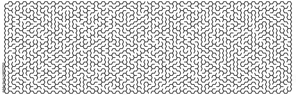 Maze in panorama format Stock Vector | Adobe Stock