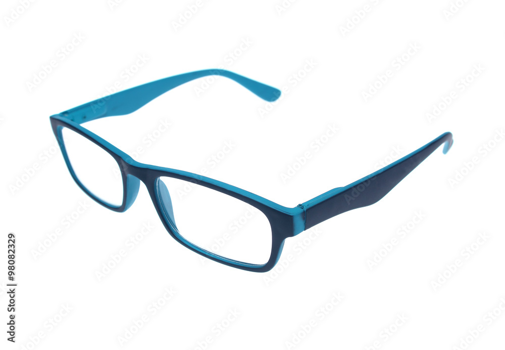 glasses on isolated white background. Stock Photo | Adobe Stock