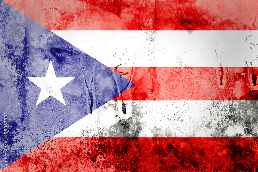 Grunge Puerto Rico Flag Stock Photo | Adobe Stock