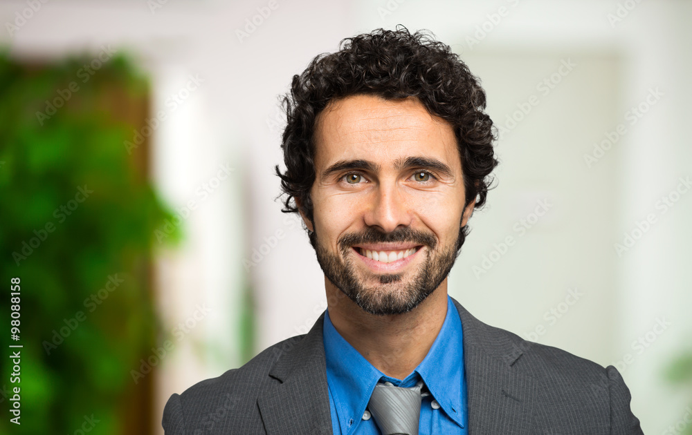 Handsome male manager portrait 스톡 사진 | Adobe Stock
