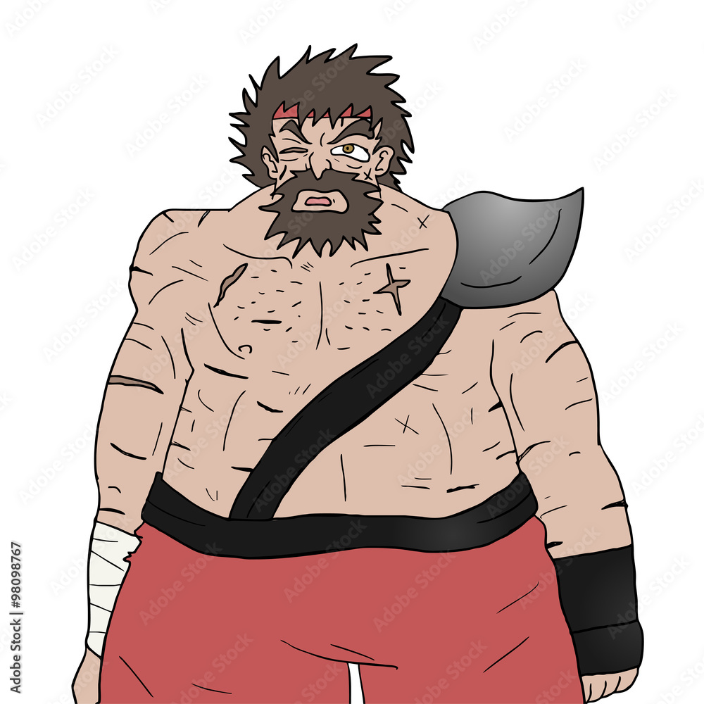 barbarian illustration Stock Vector | Adobe Stock