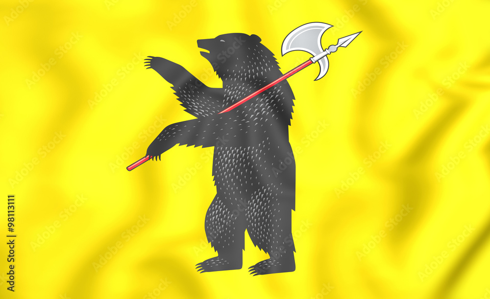 Flag of Yaroslavl Oblast, Russia. Stock-Illustration | Adobe Stock