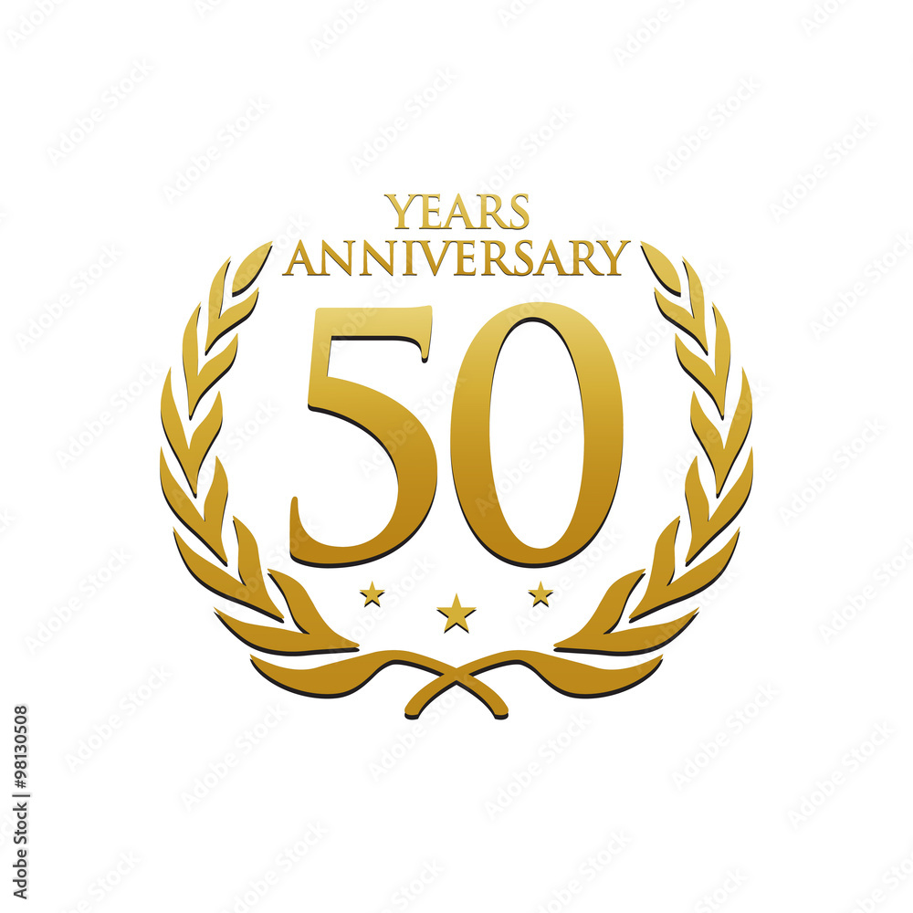 50 Years Logo Gold
