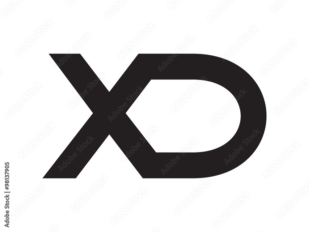 XD Letter Identity Monogram Logo Stock Vector | Adobe Stock