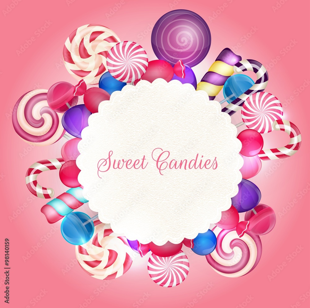 Sweets background Stock Vector | Adobe Stock