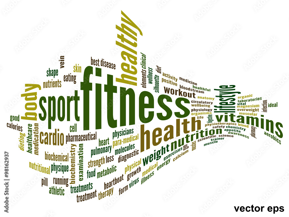 Vector conceptual health word cloud Stock Vector | Adobe Stock
