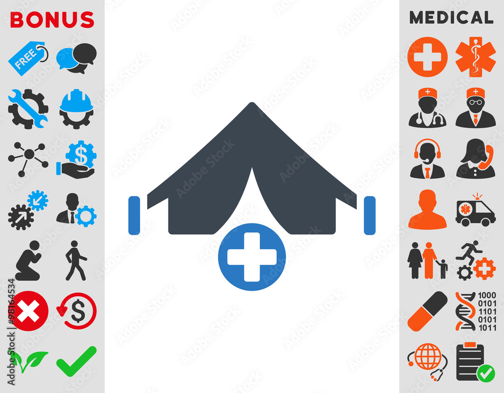 Field Hospital Icon Stock Vector | Adobe Stock