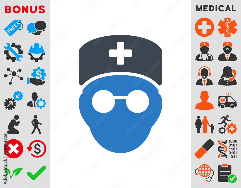 Medic Head Icon Stock Vector | Adobe Stock