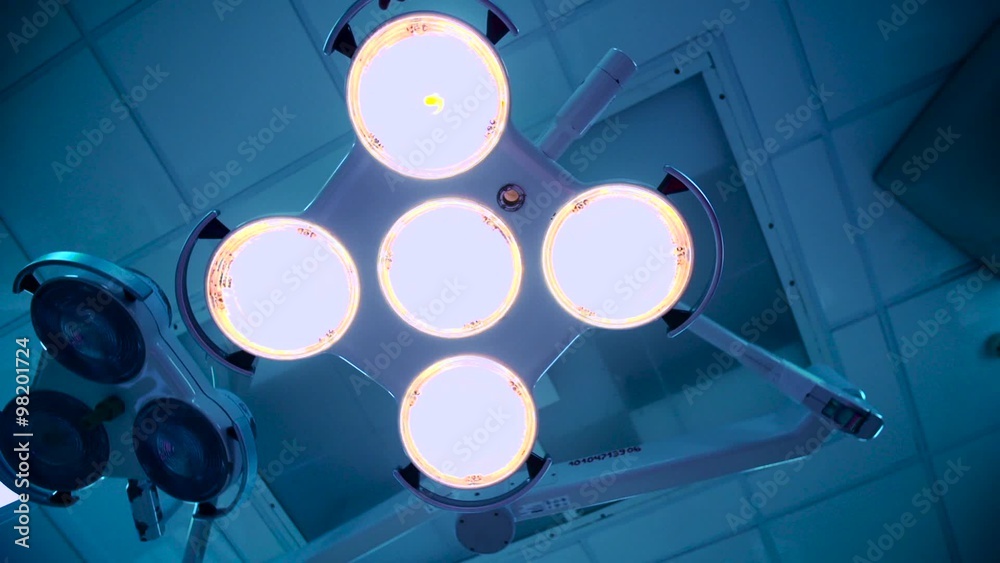Surgery lamp in operating room in hospital Stock Video | Adobe Stock