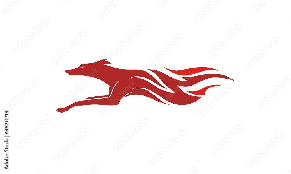 dog fire logo vector symbols icon Stock Vector | Adobe Stock