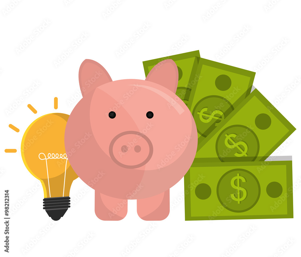 Money savings graphic Stock Vector | Adobe Stock