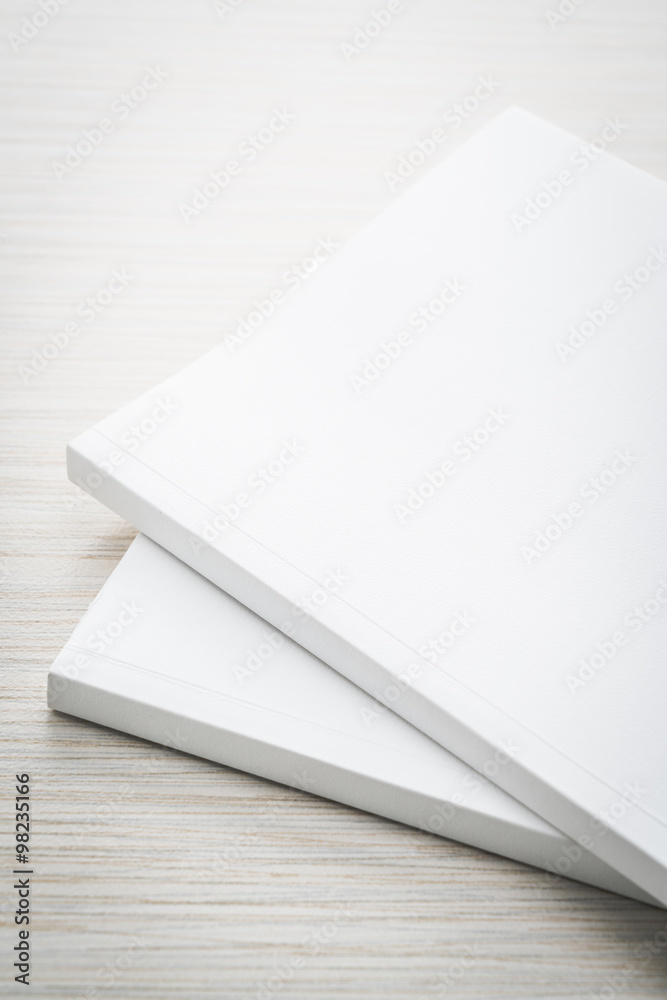 Blank white mock up book Stock Photo | Adobe Stock