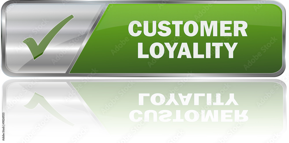 CUSTOMER LOYALITY / realistic modern glossy 3D vector eps banner in ...
