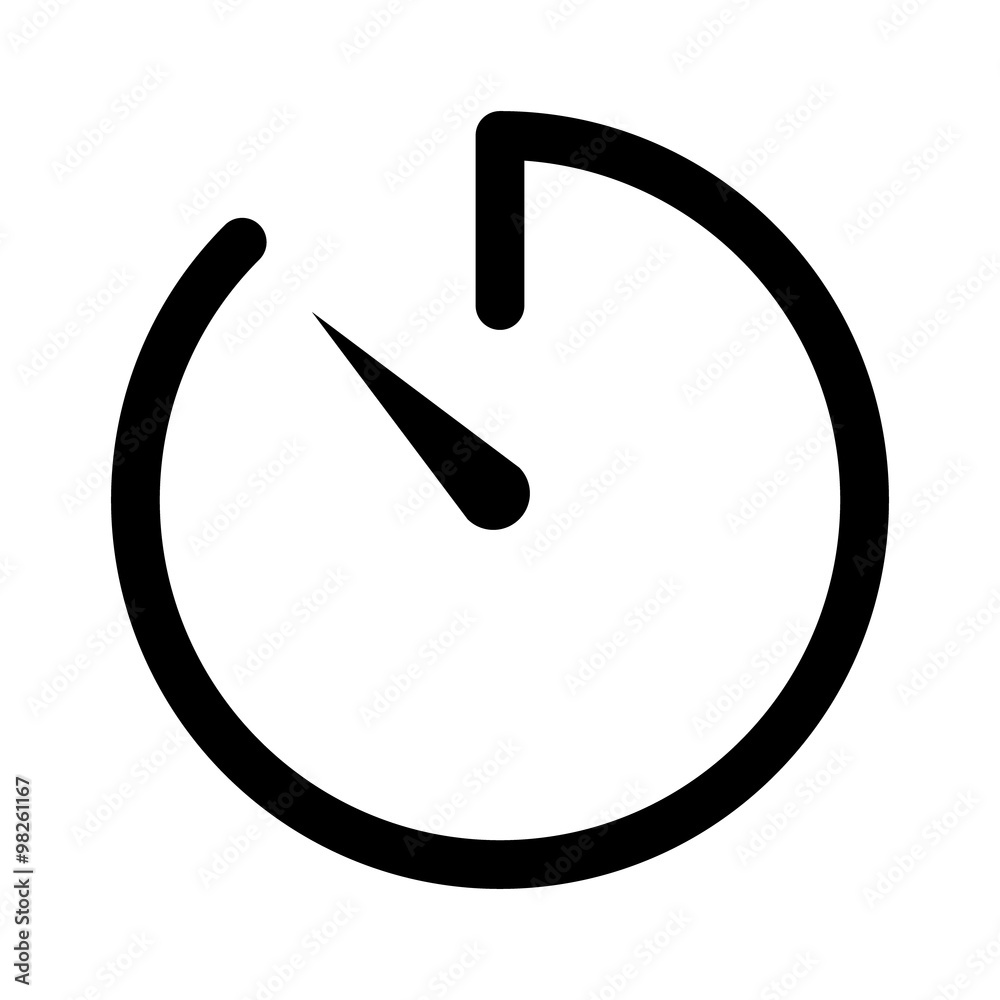 Camera countdown timer line art icon for apps and websites Stock Vector ...