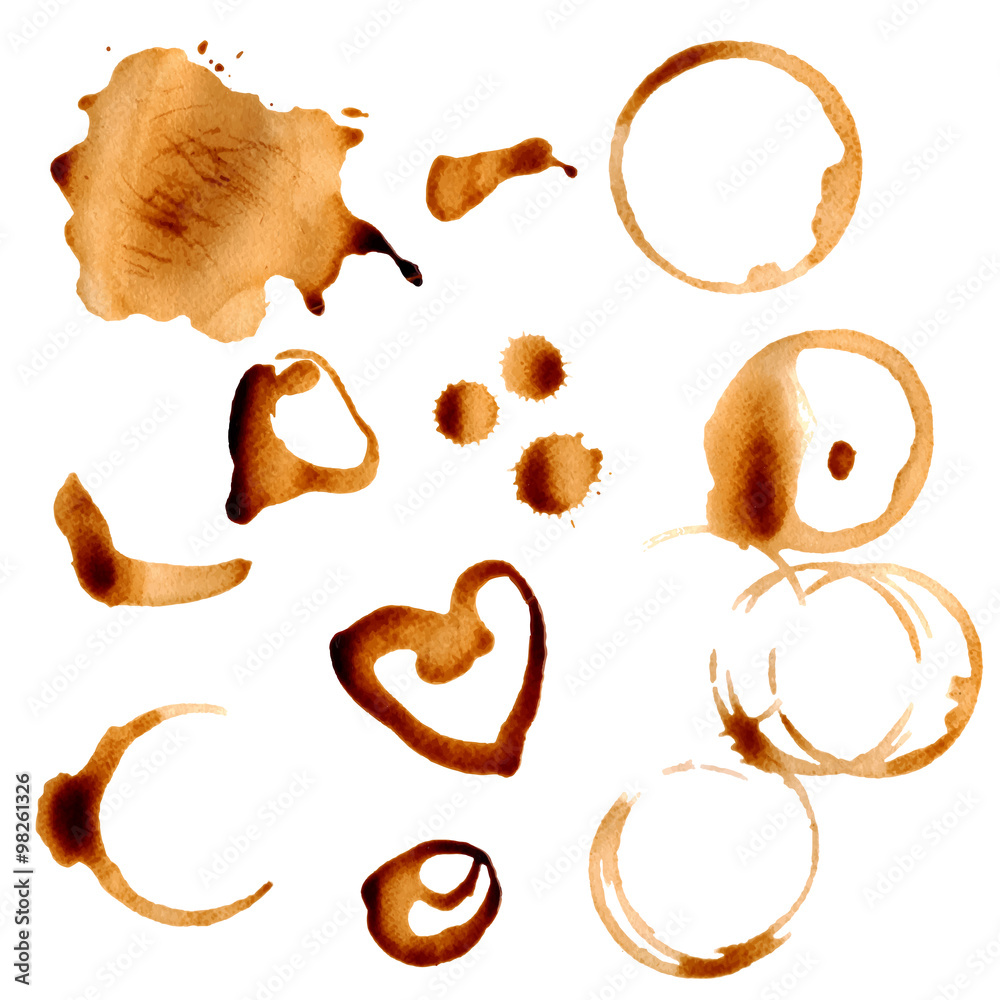 Coffee stain circles. Vector Stock Vector | Adobe Stock