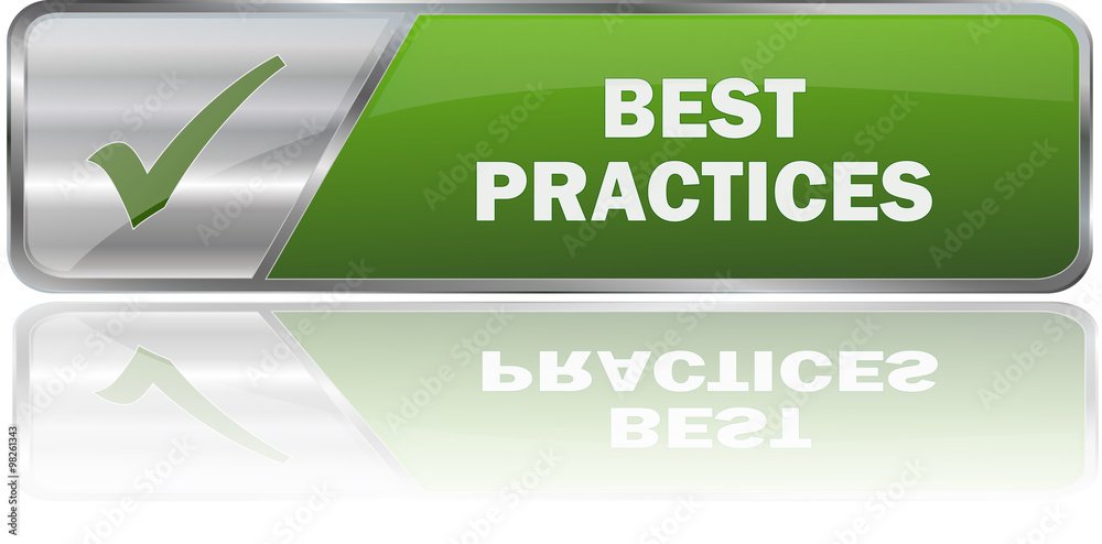 BEST PRACTICES / realistic modern glossy 3D vector eps banner in green ...