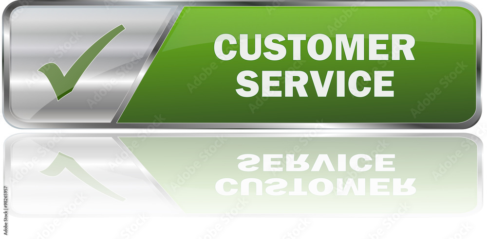 CUSTOMER SERVICE / realistic modern glossy 3D vector eps banner in ...