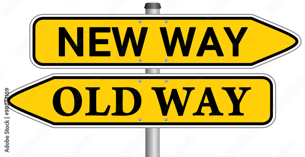 new way old way #151216-01 Stock Vector | Adobe Stock