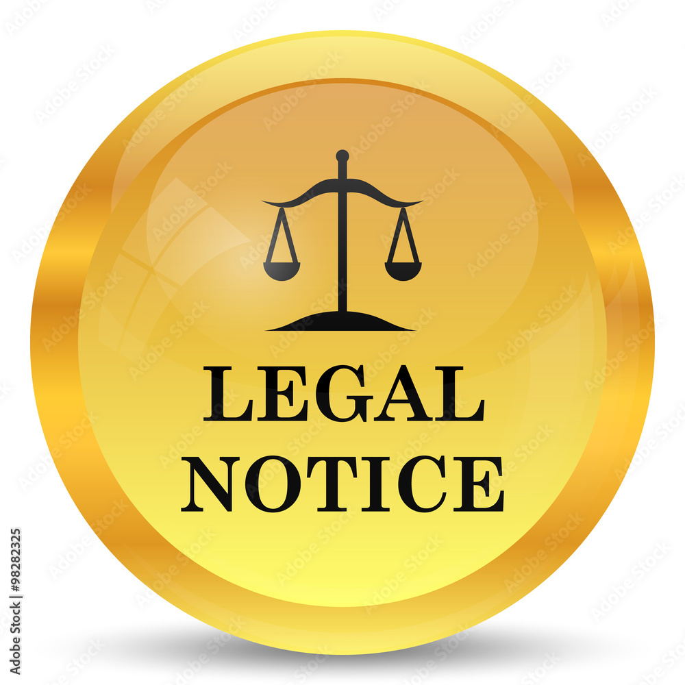 Legal notice icon Stock Illustration | Adobe Stock