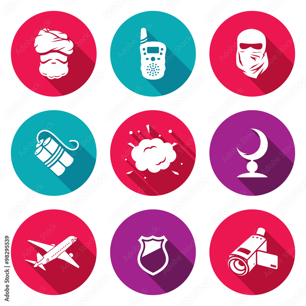 Threat icons set on white background Stock Vector | Adobe Stock