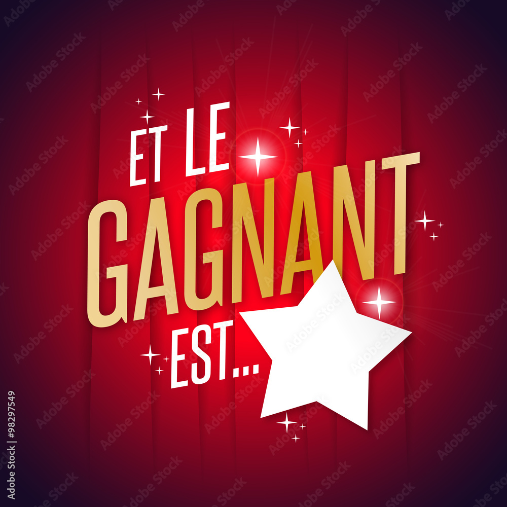 Et le gagnant est... Stock 벡터 | Adobe Stock
