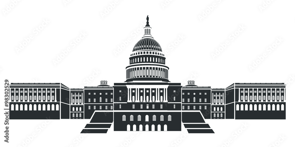 Capitol building Stock Vector | Adobe Stock