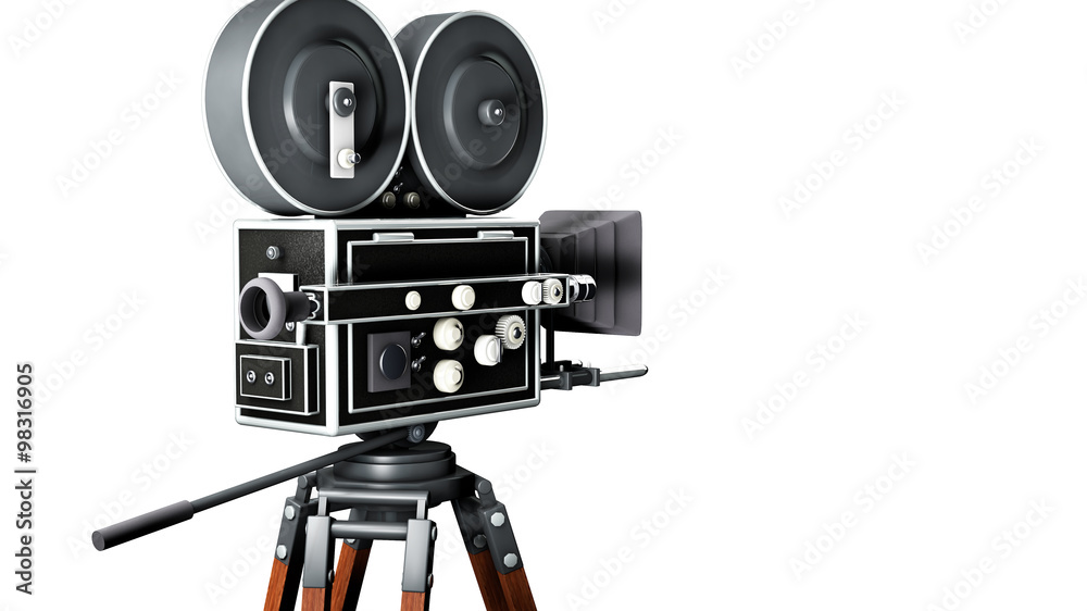 Vintage movie camera backside Stock Photo | Adobe Stock