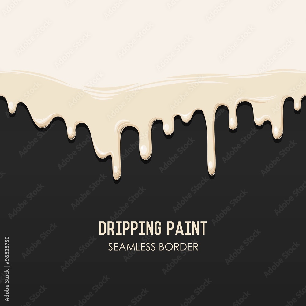 Dripping paint seamless border Stock Vector | Adobe Stock